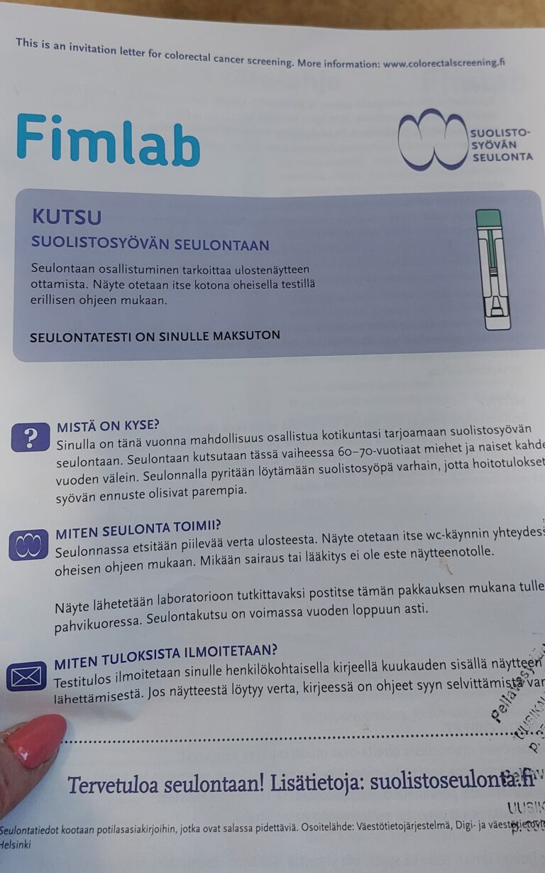 suolistoseulonta - Pellavasydän